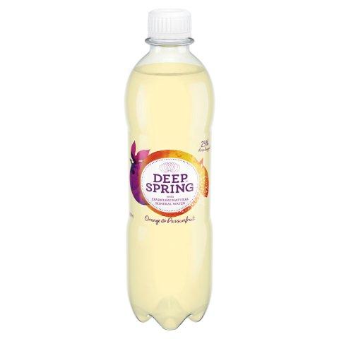 Deep Spring Sparkling Natural Mineral Water Orange & Passionfruit 500mL ...